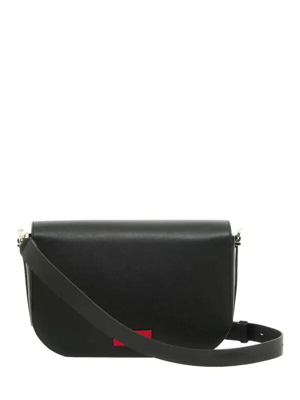 Valentino Garavani Vlogo Walk Calfskin Shoulder Bag - Black
