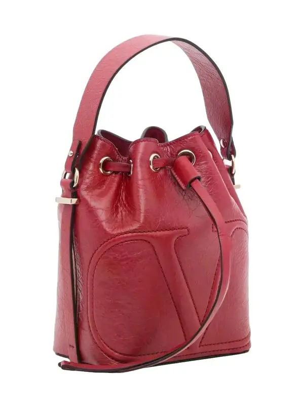 Valentino Garavani Vlogo Walk Bucket Bag - Red