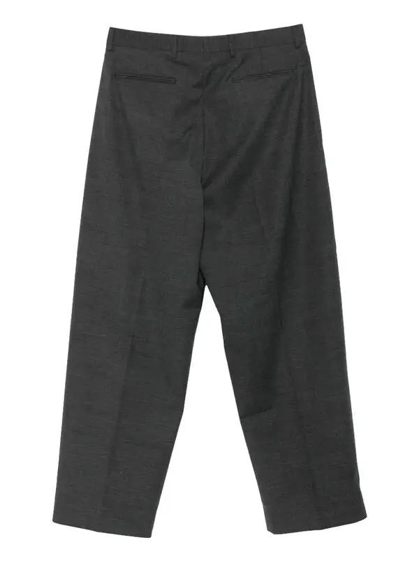 LC23 Pleated Straight-leg Trousers - Grey