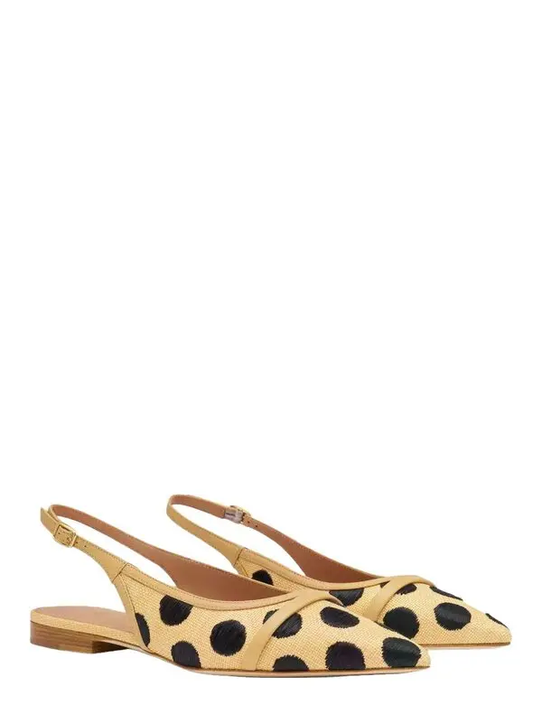 MALONE SOULIERS Jama Polka-dot Flat Pumps - Neutrals