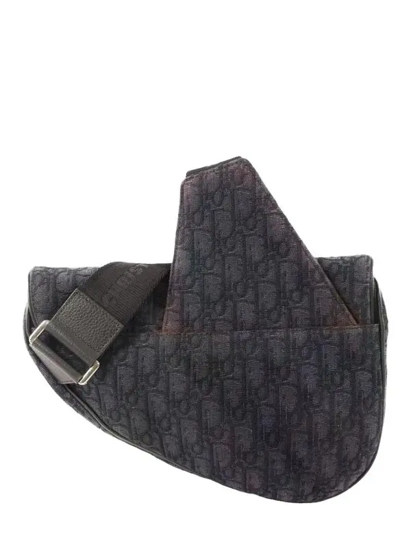 Dior Saddle Monogram Canvas Shoulder Bag - Blue