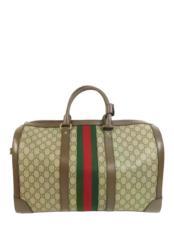 Gucci Medium Savoy Gg Supreme Two-way Duffel Bag - Brown