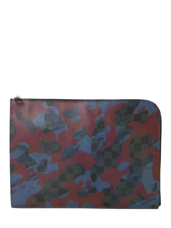 LOUIS VUITTON Gm Pochette Jour Damier Graphite Clutch Bag - Red