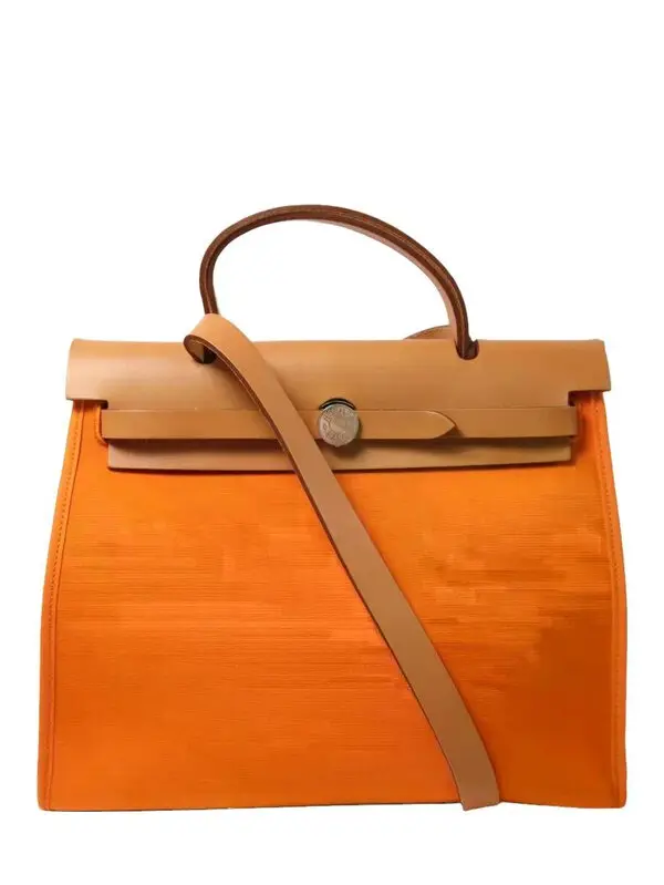 Hermès 2013 Pm Herbag 2 Way Canvas Tote Bag - Orange