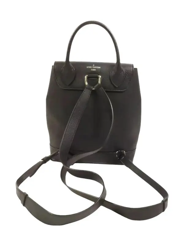 LOUIS VUITTON Lock Me Evergrain Leather Backpack - Black