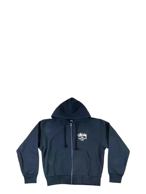 StÜssy Ginza Logo-print Hoodie - Blue