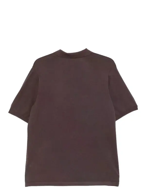 MC2 SAINT BARTH Embroidered-logo T-shirt - Brown