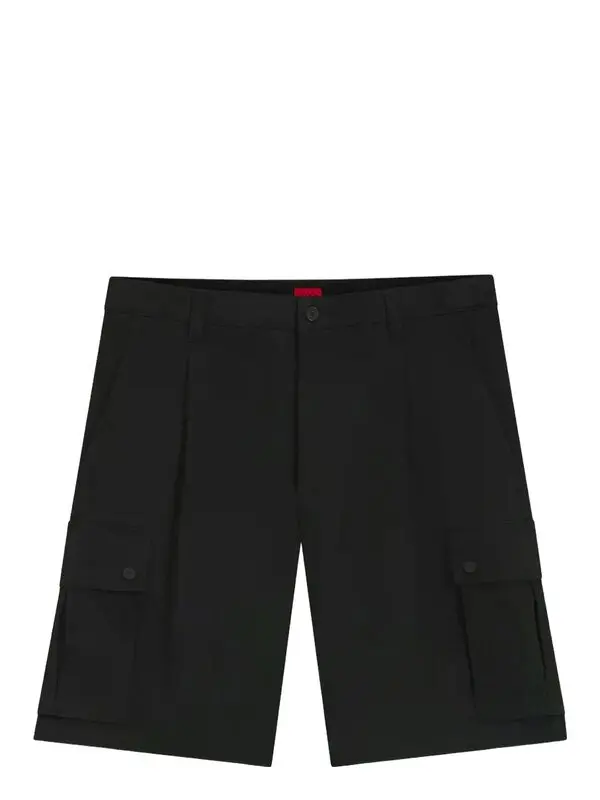 Hugo Pleated Cargo Shorts - Black