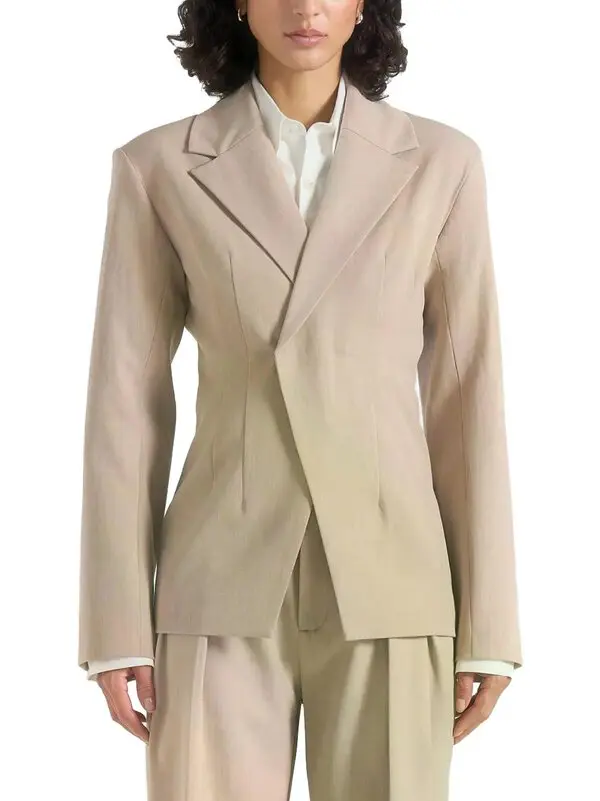 Manière De Voir Beatrice Long-sleeve Blazer - Neutrals