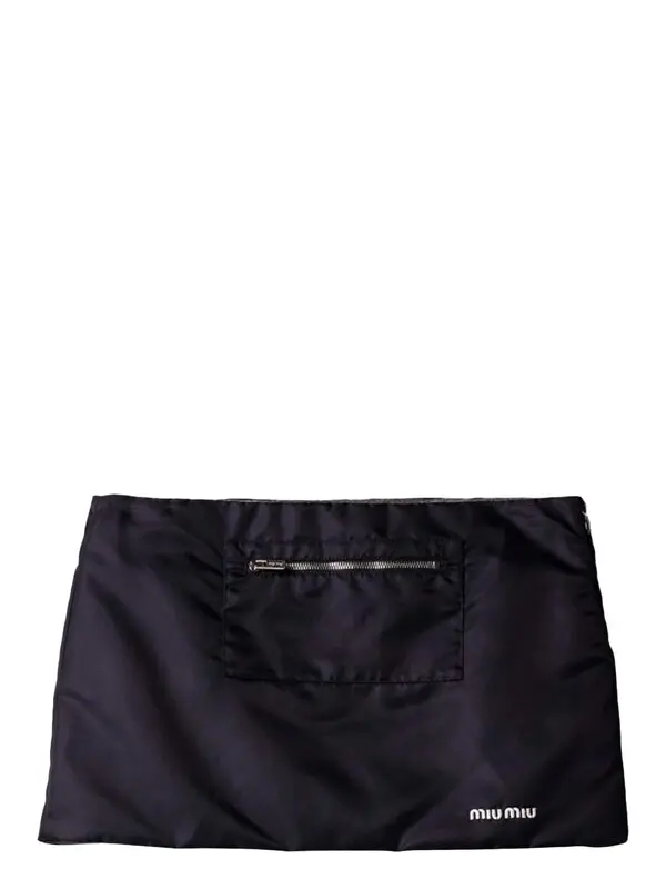 Miu Miu Technical Gazar Mini Skirt - Blue