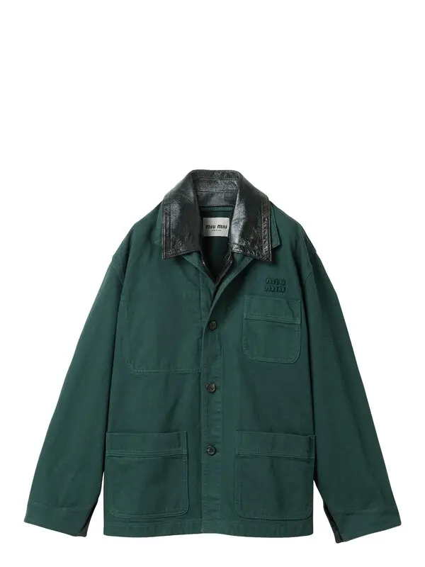 Miu Miu Cotton Chore Jacket - Green