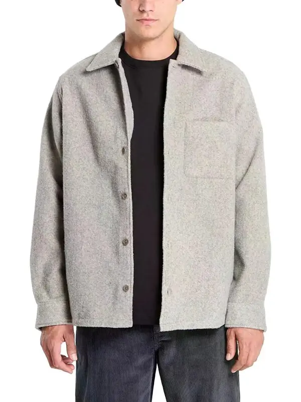 SAMSOE SAMSOE Button-fastening Pocket Overshirt - Grey