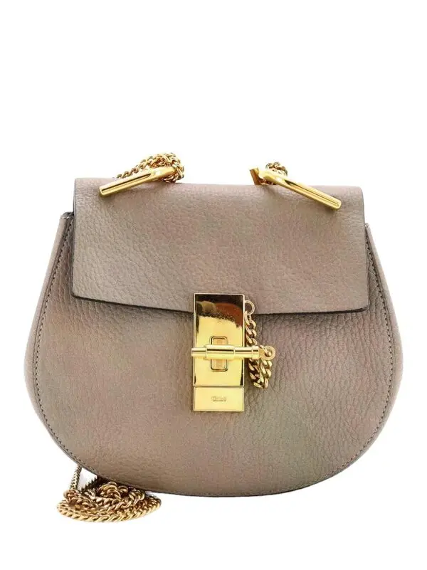 Chloé Drew Leather Mini Crossbody Bag - Neutrals