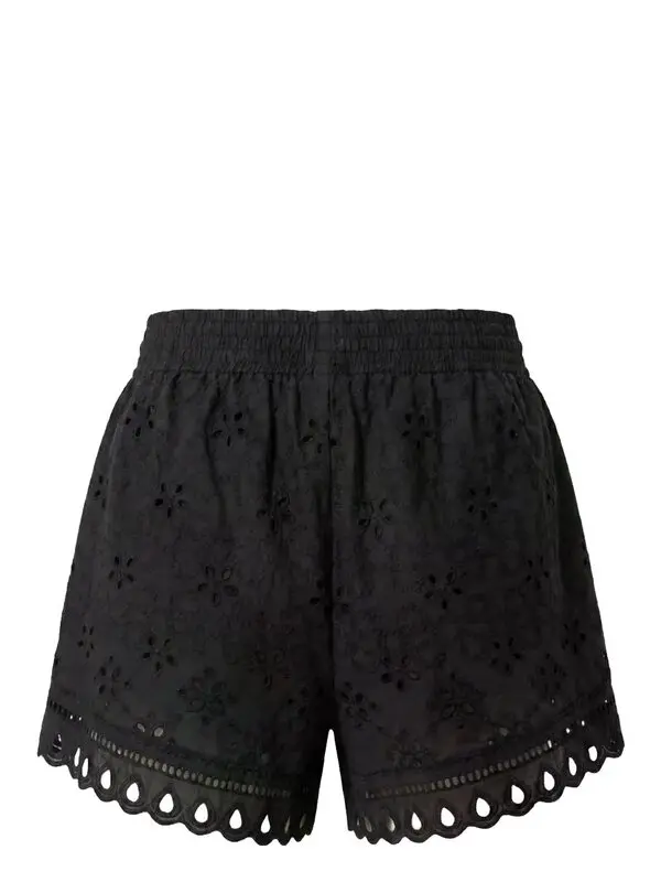 Ermanno Scervino Broderie-anglaise Scalloped Shorts - Black