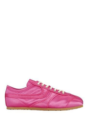 Dries Van Noten Satin Lace-up Sneakers - Fuchsia