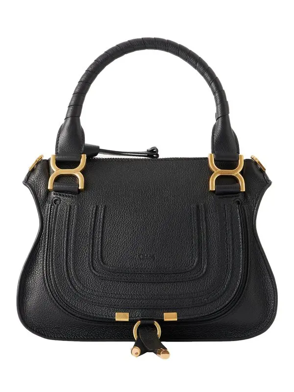 Chloé Marcie Textured-leather Tote Bag - Black