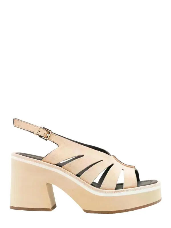 BRUNO PREMI Cut-out Platform Sandals - Neutrals