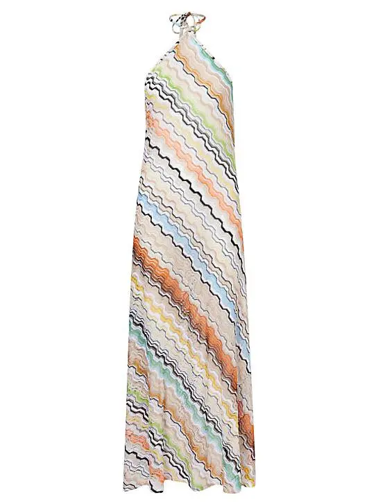 Missoni Chevron-print Knitted Long Cover Up - Smsnp-multicolor