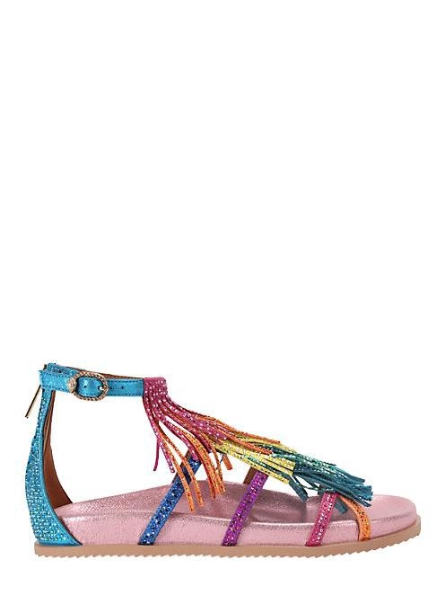 Kurt Geiger Kurt's Cabana' Fringed Woven Sandals - Mult/other