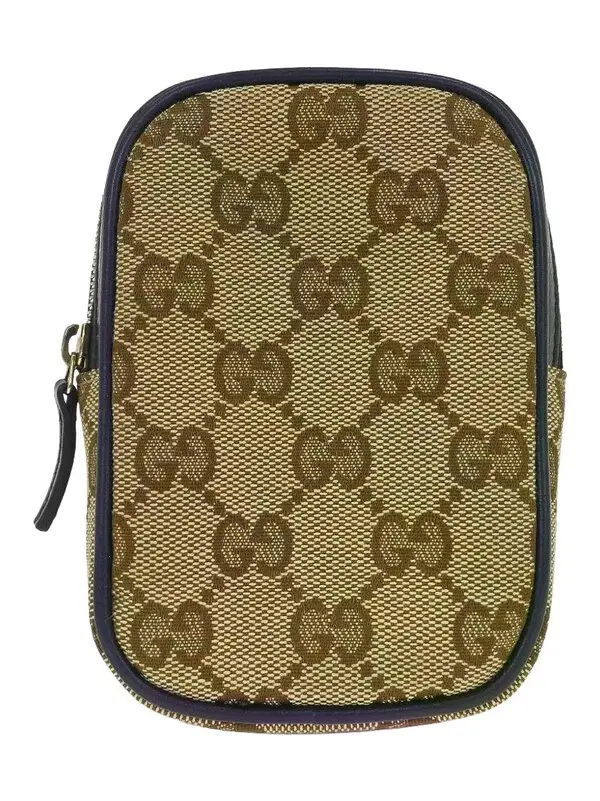 Gucci Gg Monogram Canvas Pouch - Neutrals