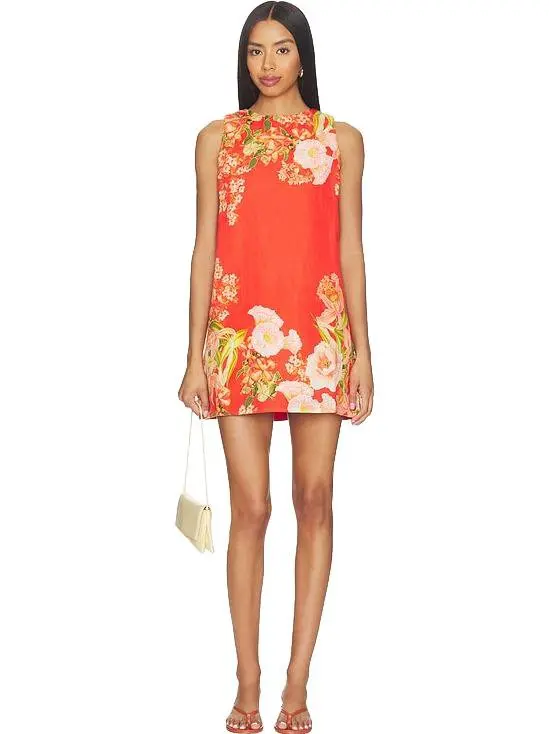 Hemant & Nandita Printed Shift Mini Dress - Orange
