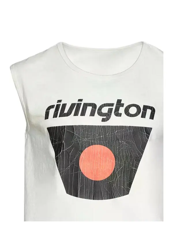 RIVINGTON ROI REBIS Philemon Graphic Print Sleeveless Tank Top - Neutrals