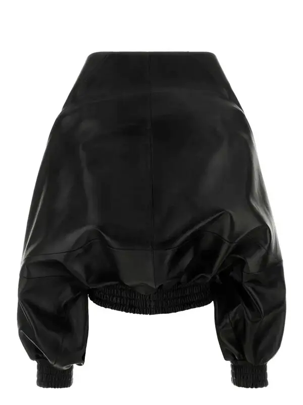 Balenciaga Off-the-shoulder Cropped Jacket - Black