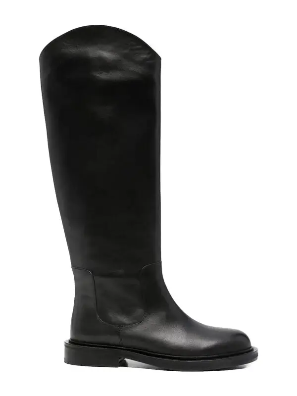 ADRIANNA FERETTI Curved-edge Boots - Black