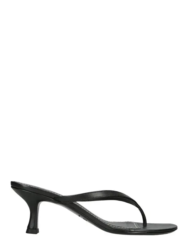 Staud Freja Kitten Heel Sandals - Black