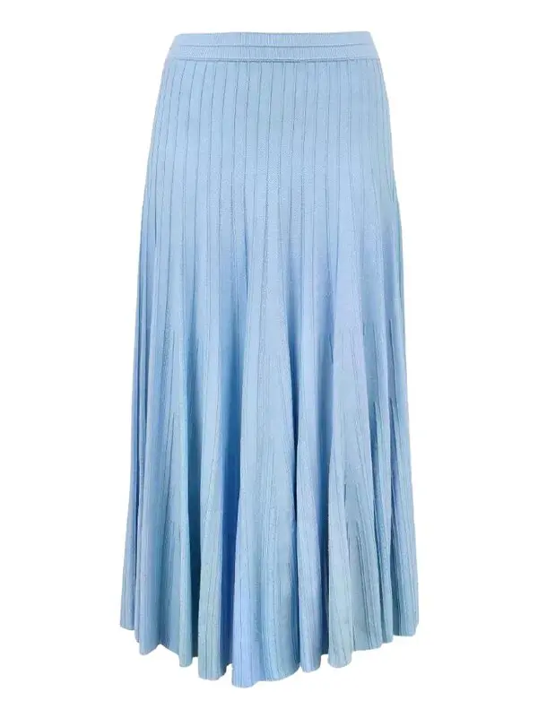 Simkhai Margoux Ribbed-knit A-line Skirt - Blue