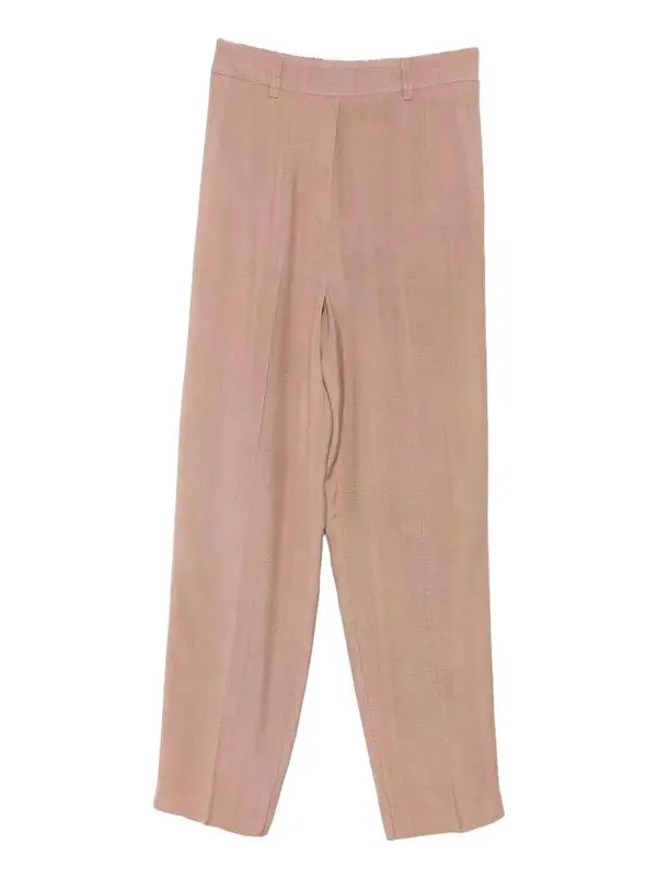 CARLA G. Pressed-crease Straight-leg Trousers - Brown