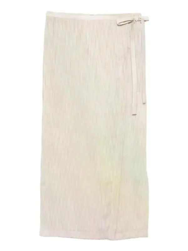 RAME Fringed Wrap Skirt - Neutrals