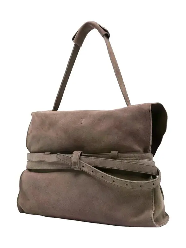 Moschino Belt Detail Foldover Tote Bag - Neutrals