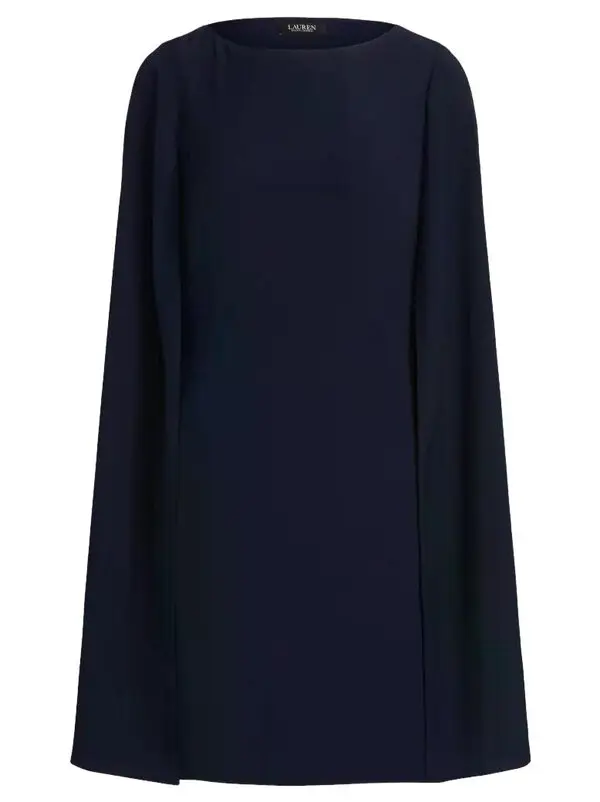 Ralph Lauren Cape-overlay Georgette Mini Dress - Blue