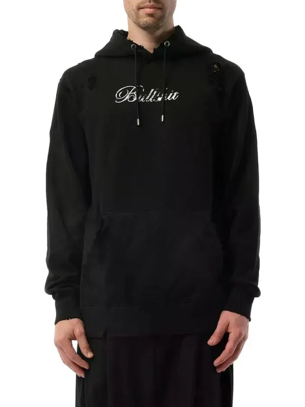 MASTERMIND WORLD Distressed Logo Hoodie - Black