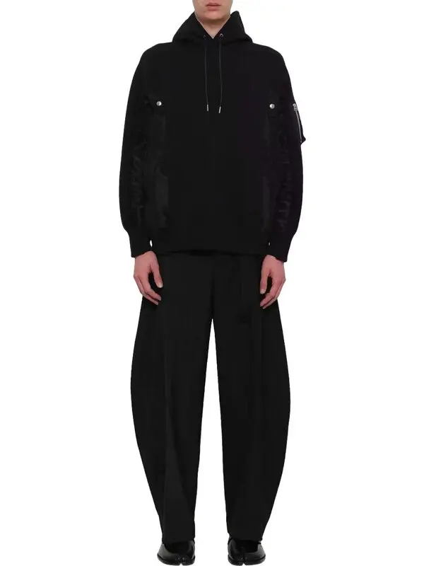 Sacai Sponge Sweat Twill Hoodie - Black