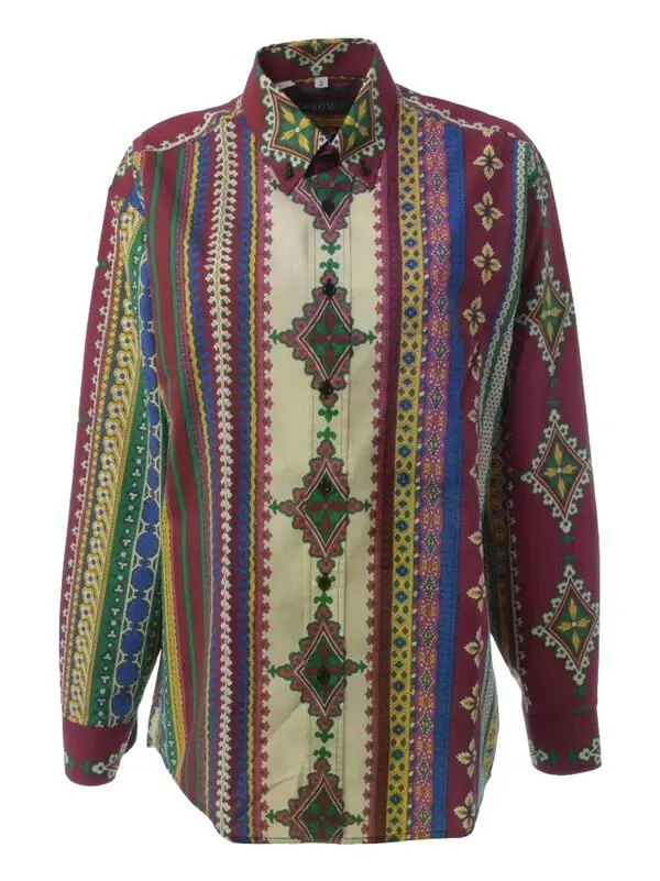 SOULEIADO Patterned Button-down Dress - Red