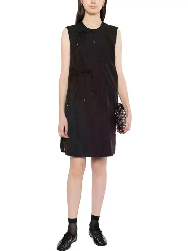JNBY Sleeveless Round Neck Floral Embroidered Dress - Black