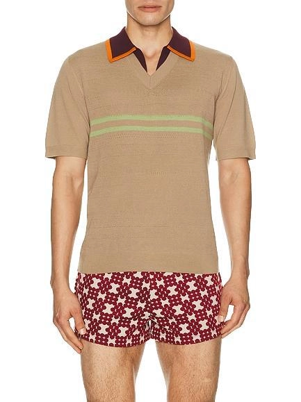 Dries Van Noten Molar Polo - Camel