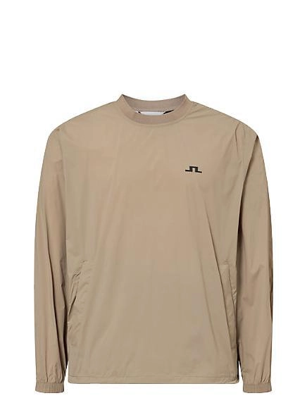 J. Lindeberg Ulf Crewneck Windbreaker Nylon Top - Brindle