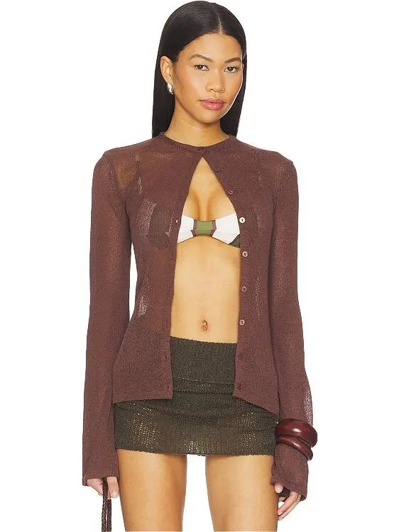 SNDYS. Hadley Cardigan In . Also - Brown