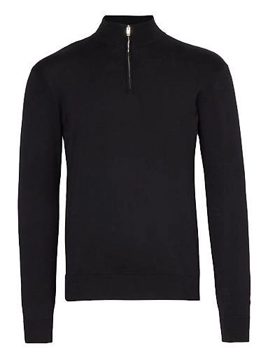 ARNE Funnel-neck Regular-fit Cotton-knit Jumper - Black