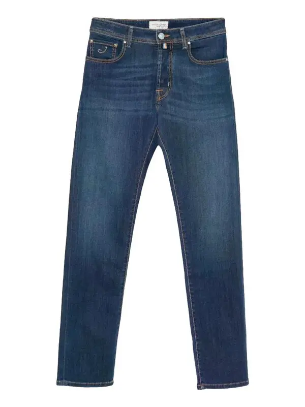 Jacob Cohen Logo-embroidered Jeans - Blue