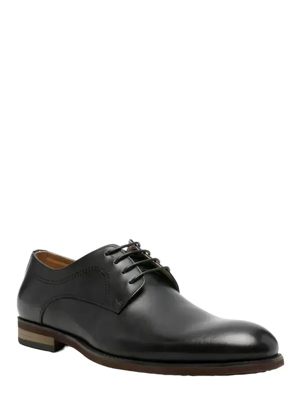 SERGIO MORETTI FIRENZE Derby Shoes With Perforated Detailing - Black