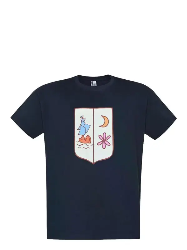 MUZARADI Graphic Print T-shirt - Blue