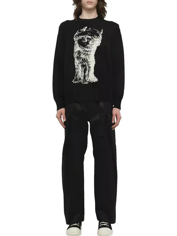 Sacai Where The Wild Things Are Graphic-print Sweatshirt - Black