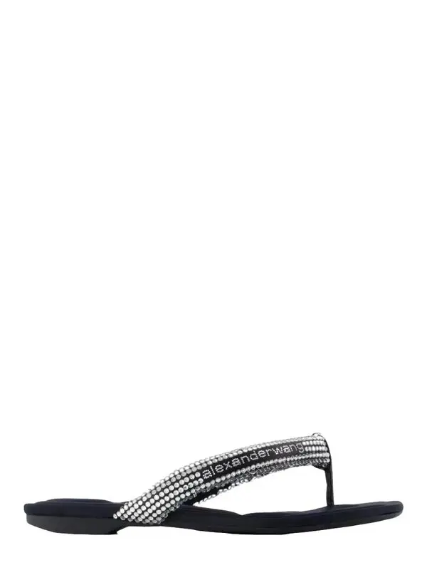 Alexander Wang Jenna Crystal-embellished Flip-flops - Silver