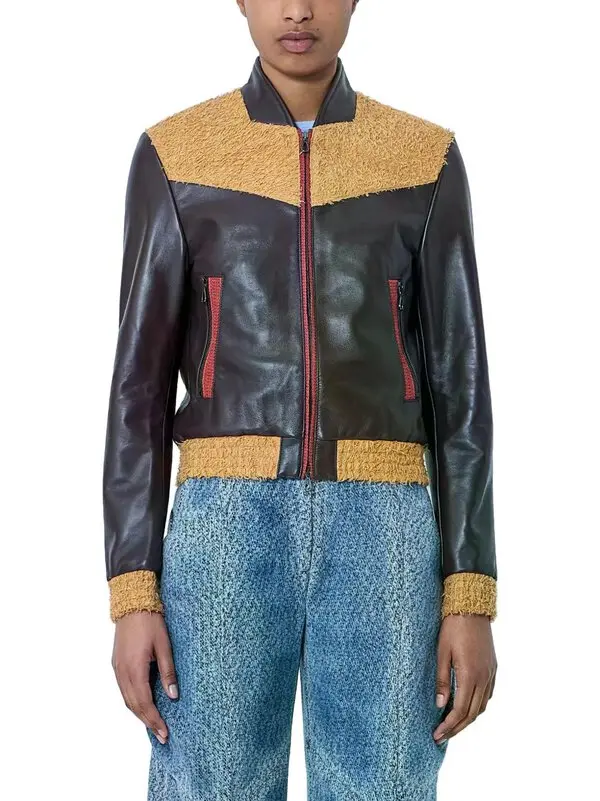 KIKO KOSTADINOV Zip-up Leather Jacket - Brown