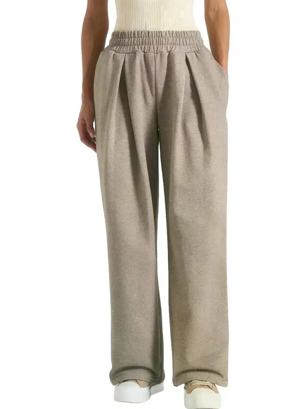 Manière De Voir Maniere De Voir Box-pleat Wide-leg Track Pants - Neutrals