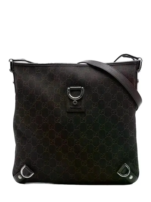 Gucci Gg Denim Abbey D-ring Crossbody Bag - Brown